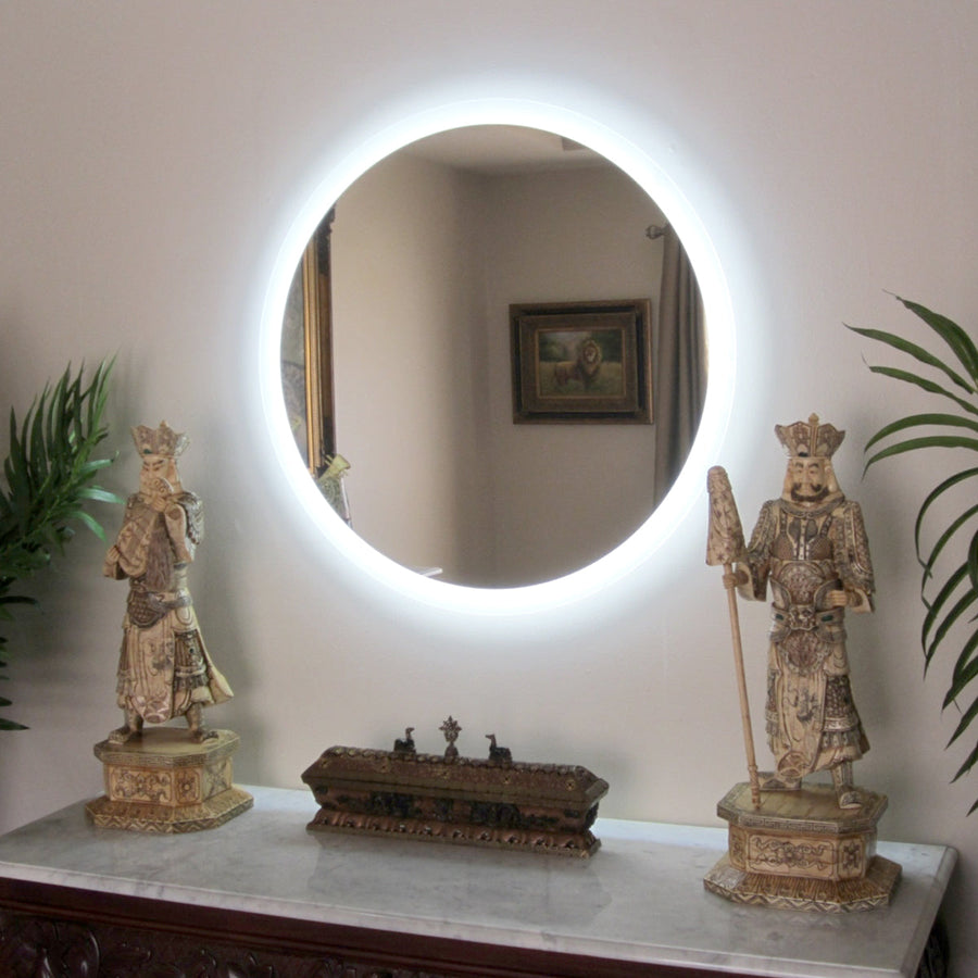 Side-Lighted LED Bathroom Vanity Mirror: 32" x 32" - Round – Mirrors ...
