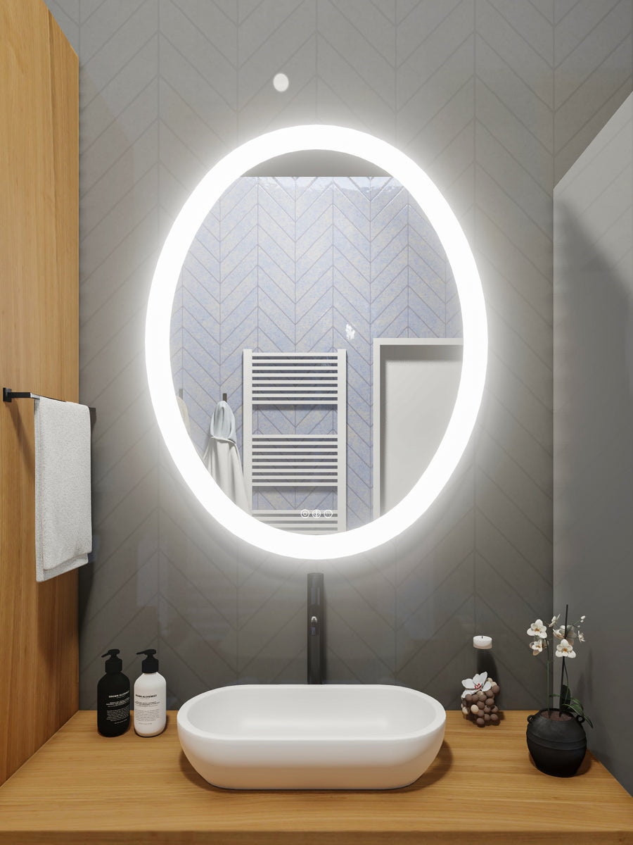 Shop Oval Side-Lighted LED Mirrors – Mirrors & Marble