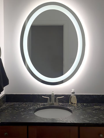 Shop Oval Front-Lighted LED Mirrors – Mirrors & Marble